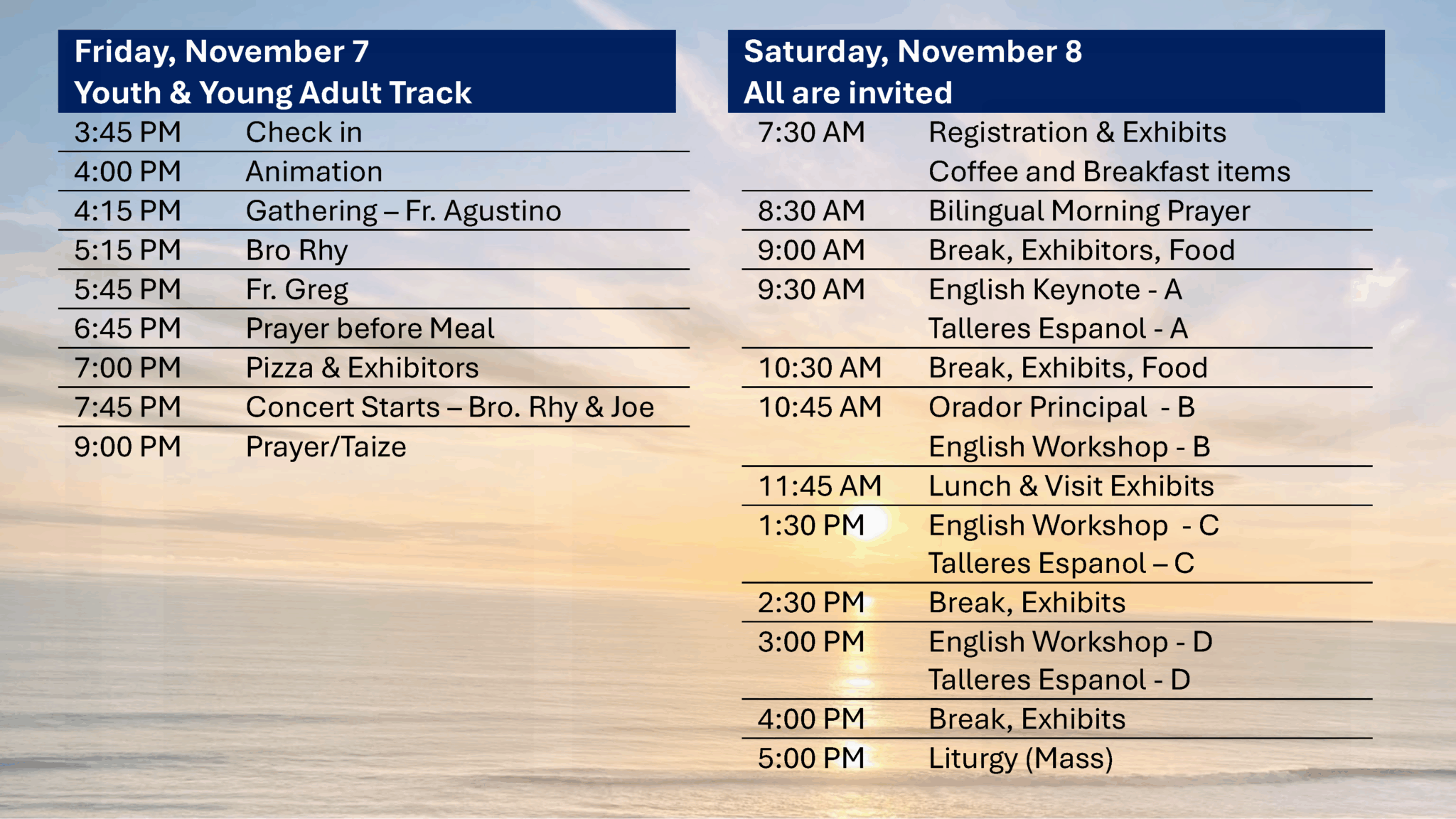 Schedule – Faith Formation Conference 2025